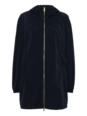 Fabiana Filippi Crinkled Hooded Parka Coat - Blue