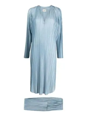 BAMBAH Plissé Trousers Set - Blue