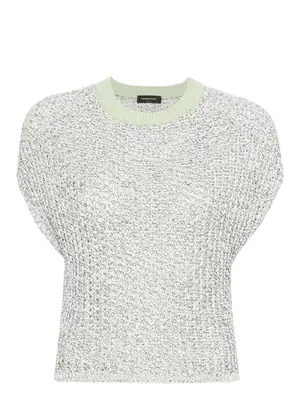 Fabiana Filippi Open-knit Sleeveless Sweater - White