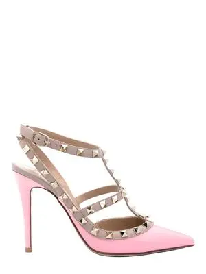 Valentino Garavani Rockstud 100mm Patent-Leather Pumps Pink