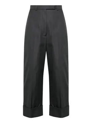 Thom Browne High-waisted Canvas Trousers - Grey