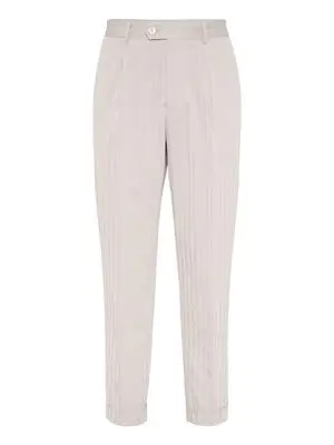BRUNELLO CUCINELLI Striped Tailored Trousers
