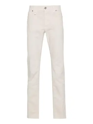 Brioni Chamonix Mid-rise Straight-leg Jeans - Neutrals