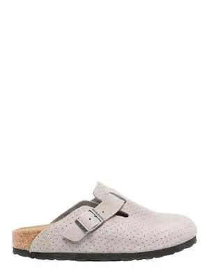BIRKENSTOCK Boston Bs Suede Slippers - Grey