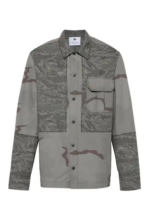 MARINE SERRE Ripstop Classic-collar Shirt Jacket - Grey