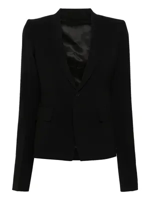 Rick Owens Wool Single-breasted Blazer - Black
