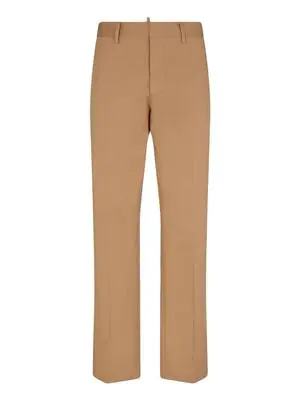 Dsquared2 Tailored Cotton Trousers - Neutrals