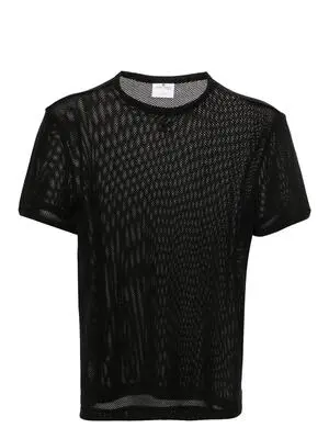 COURREGES Mesh Crew-neck T-shirt - Black
