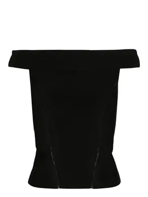 Zimmermann Matchmaker Off-shoulder Top - Black
