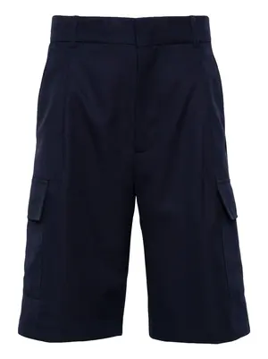 Drole De Monsieur Twill Cargo Shorts - Blue