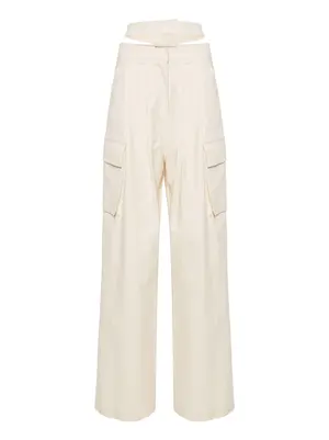 ANDREĀDAMO High-waisted Wide-leg Trousers - Neutrals