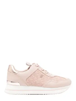 Michael Kors Raina Logo-jacquard Platform Sneakers - Pink