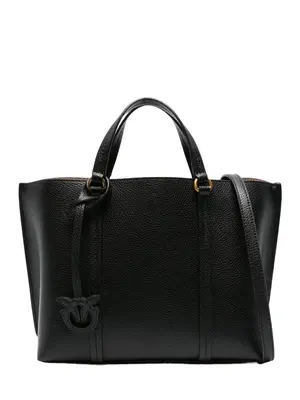 Pinko Carrie Leather Tote Bag - Black