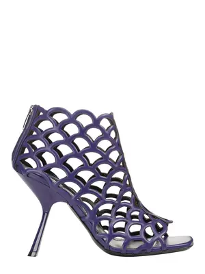 SERGIO ROSSI Mermaid Leather Cage Sandals - Blue