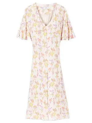 Paul Smith Floral Print Viscose Dress - White