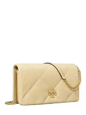 Tory Burch Kira Diamond Quilt Crossbody Vanilla Soft Serve