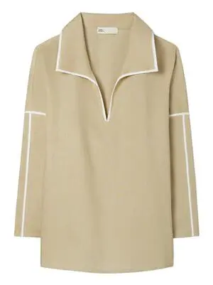 Tory Burch Tory Burch Linen Beach Shirt Sandpiper