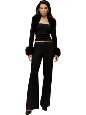 REFORMATION Vida Low Rise Pant - Black