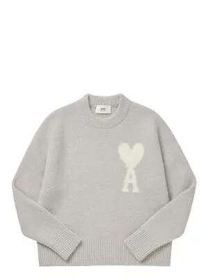 Ami De Coeur Cloudy Wool Sweater - Earl Grey/ivory