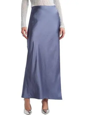 OPEN EDIT Open Edit Bias Cut Maxi Skirt Grey Folkstone