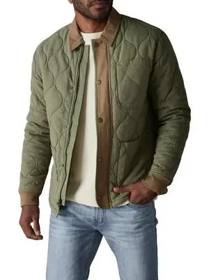 THE NORMAL BRAND James Quilted Canvas Liner Jacket - Moss/ Cedar