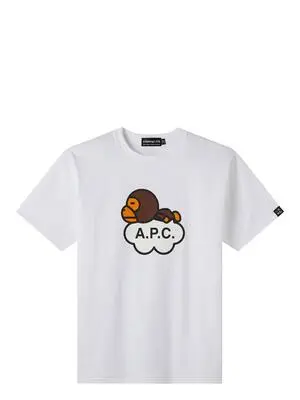 A BATHING APE X A.p.c Milo Cloud T-shirt - White