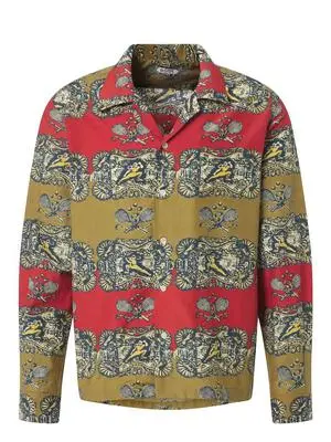 BODE Tennis Court Printed Cotton And Silk Shirt - Multicoloured
