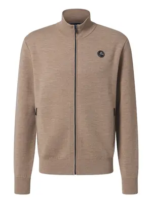 Fusalp Mayeul Wool-blend Zip-up Cardigan - Beige