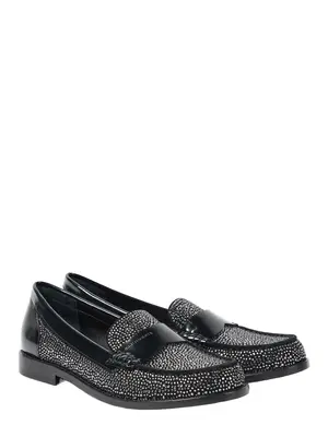 Clergerie Roy Embellished Leather Loafers - Black