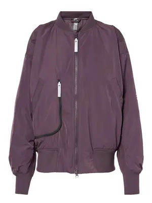 Adidas By Stella McCartney Ruched Technical Bomber Jacket - Purple