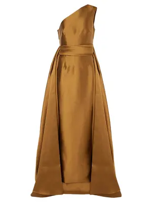 Solace London Charo One-shoulder Gown - Gold