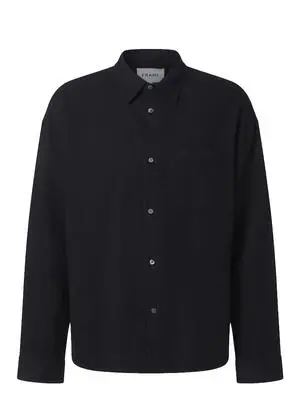 FRAME Waffle-knit Shirt - Black