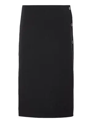 COURREGES Courrèges Wool-blend Midi Skirt - Black
