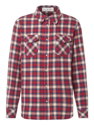 GOD'S TRUE CASHMERE Ski Santa Fe Plaid Cashmere Shirt - Red