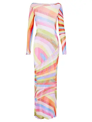 Emilio Pucci Iride Tulle Maxi Dress - Multicoloured