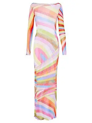 Emilio Pucci Iride Tulle Maxi Dress - Multicoloured