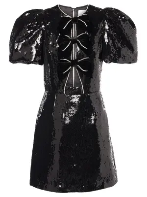 Rebecca Vallance Lena Sequined Mini Dress - Black