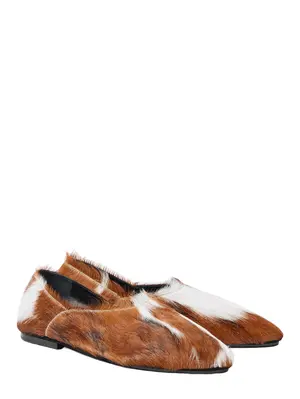 JIL SANDER Calf Hair Slip-on Shoes - Multicoloured
