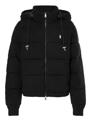 Polo Ralph Lauren Wool And Cashmere Down Jacket - Black