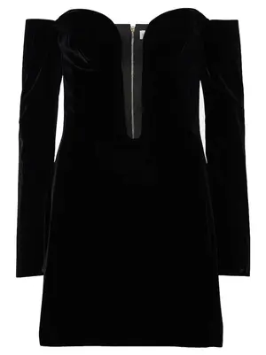Nina Ricci Off-shoulder Corset Dress - Black