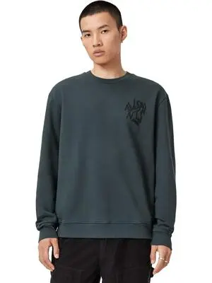 ALLSAINTS Orlando Oversized Crew Neck Sweatshirt - Blue
