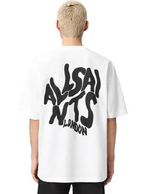 ALLSAINTS Orlando Logo Print Oversized T-shirt White