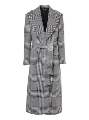 DOLCE & GABBANA Dolce&Gabbana Houndstooth Wool-Blend Coat
