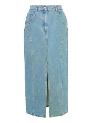 Nina Ricci Denim Midi Skirt - Blue