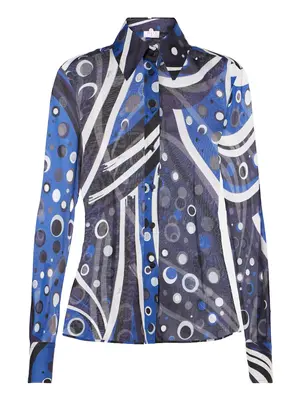 EMILIO PUCCI Pucci Fontane Printed Cotton Muslin Shirt
