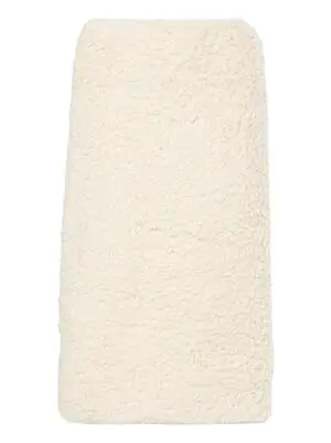JIL SANDER Jil Sander Cotton Fleece Midi Skirt White