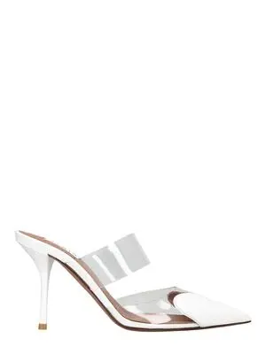 Alaïa Leather Coeur Mules - White