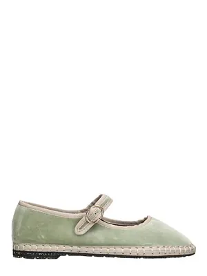 FLABELUS Uta Single-strap Mary Jane Flats - Green