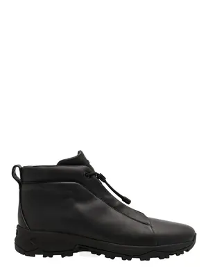 Zegna ZEGNA Triple Stitch Leather High-Top Sneakers Blk Sld
