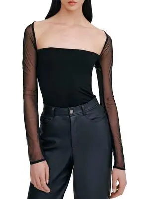 MARCELLA Lucia Long Sleeve Top - Black